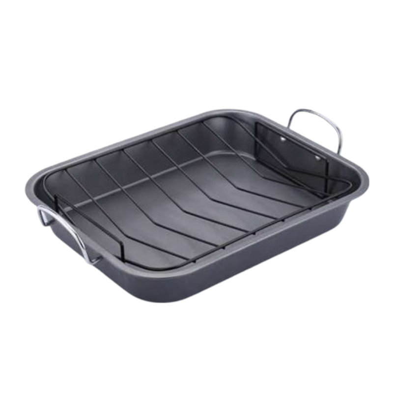 Stainless Steel Non-Stick Roaster Pan With V-Shaped Rack - Shop Now for ...